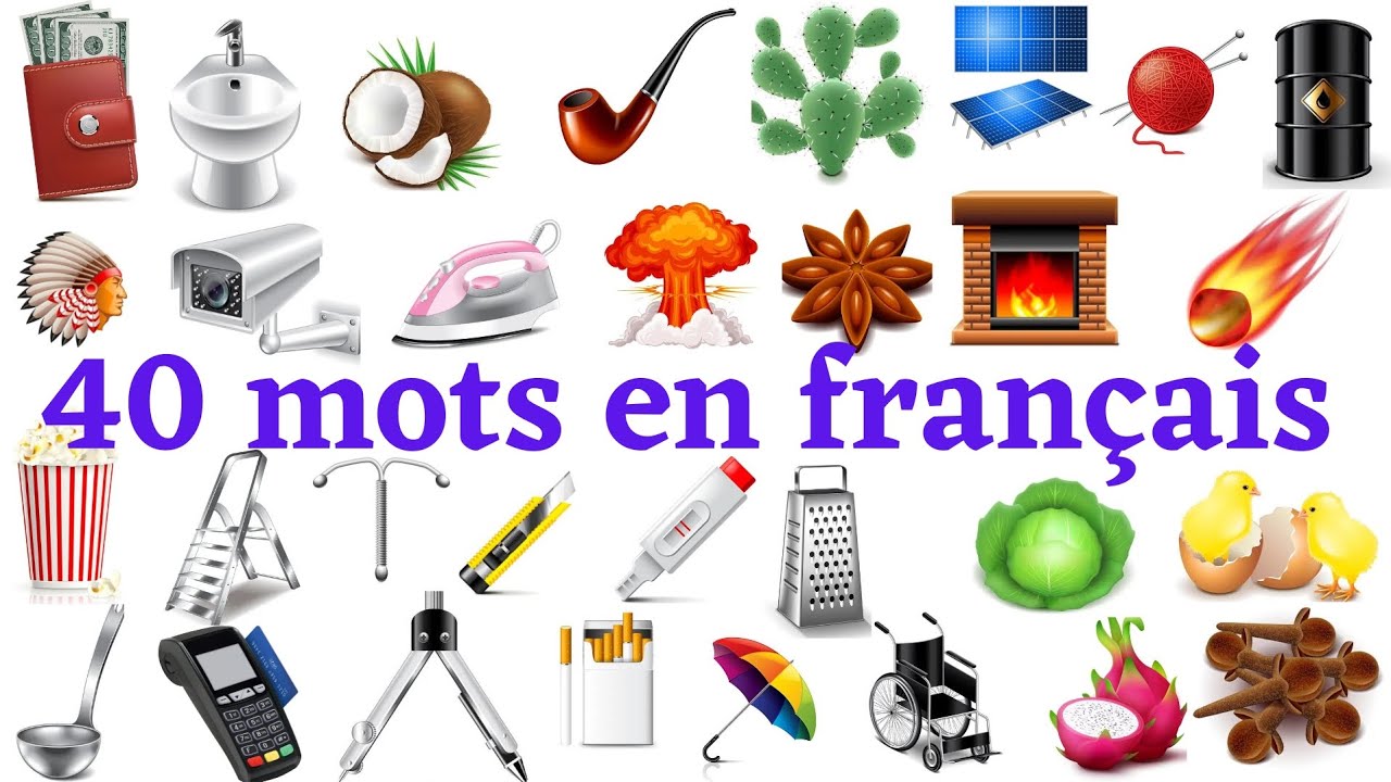 Apprendre 40 mots en français. Apprendre la langue française facilement ...