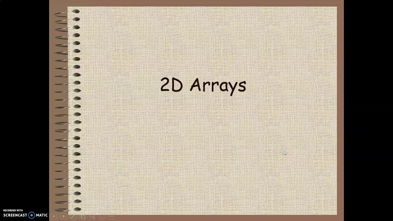 ICS4U0 - Lesson 22 - 2D Arrays - YouTube