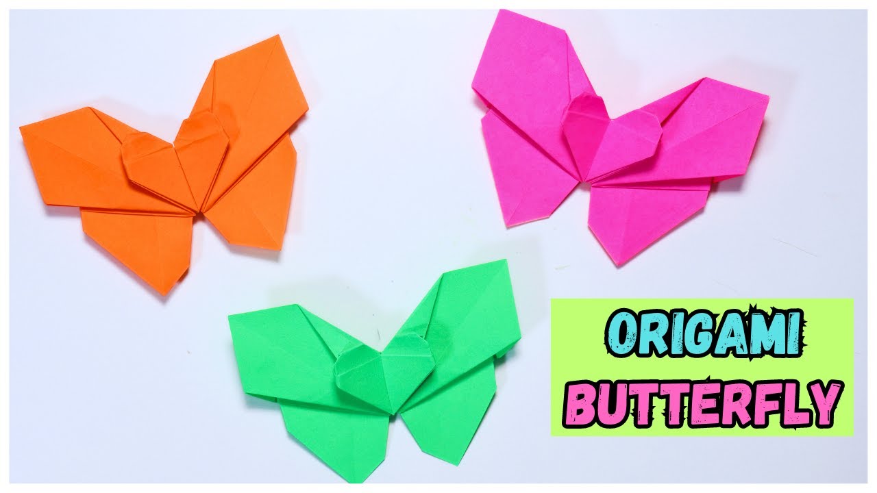 How to Fold Origami Butterfly with Heart - YouTube