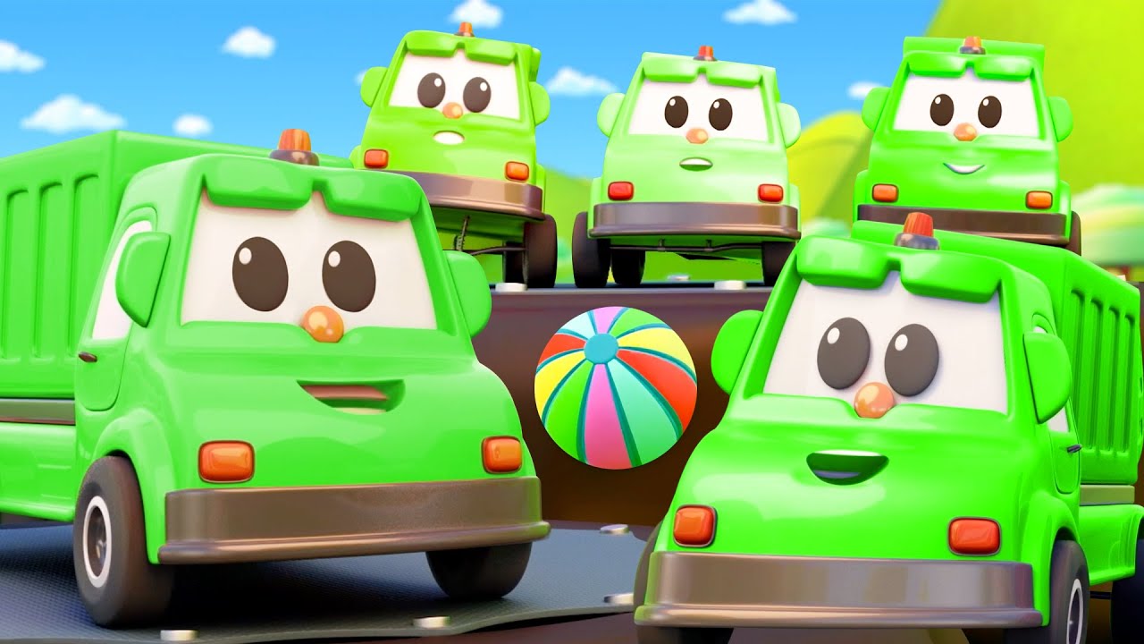 Five Little Garbage Trucks Song for Children - YouTube