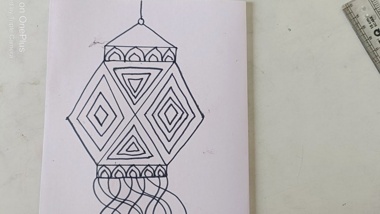 Lalten Drawing For Diwali | Step By Step Diwali Drawing | How To Draw ...