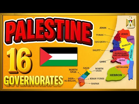Palestine Map Explained 🇵🇸 | 16 Governorates of Palestine