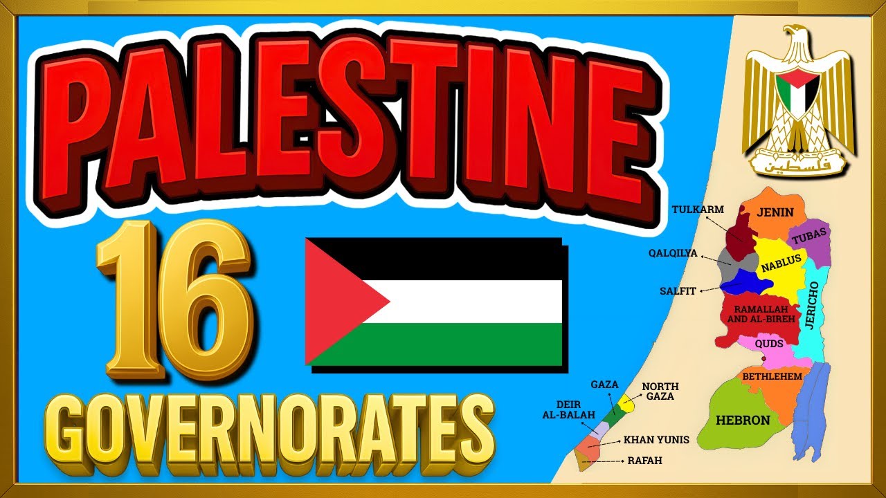 Palestine Map Explained 🇵🇸 | 16 Governorates of Palestine | #palestine ...