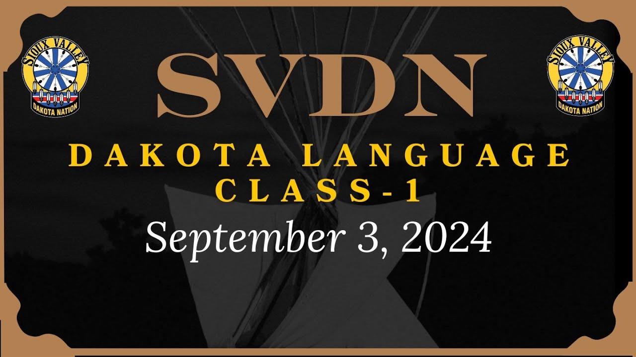 SVDN - Dakota Language Class 1 - YouTube