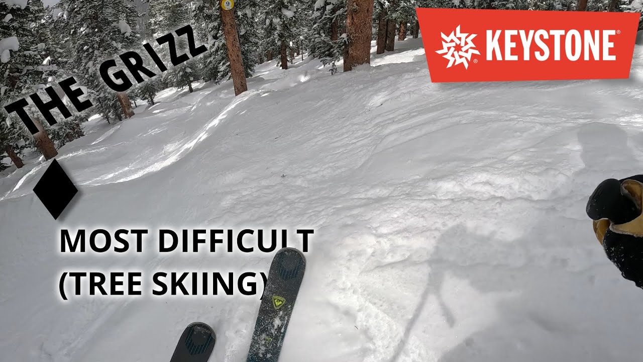 Skiing THE GRIZZ TREE RUN 4K | Keystone Resort - YouTube
