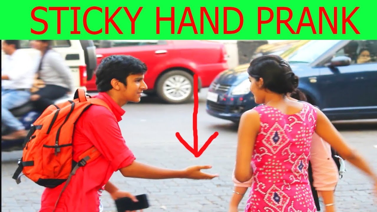 STICKY HAND PRANK|PRANKS IN INDIA| - YouTube