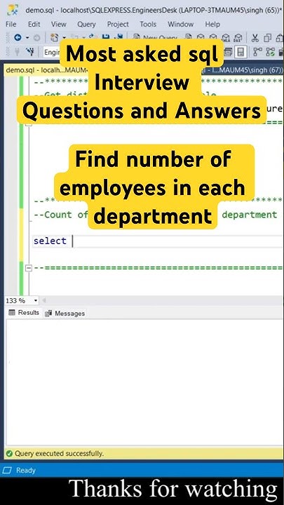 How To Find Number Of Employees In Each Department Shorts Sql Sqlqueries Sqlinterview 4879