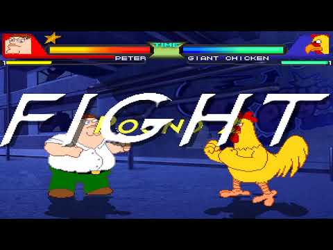 NICK54222 MUGEN: Peter Griffin VS Ernie the Giant Chicken (Fernando Valadez)