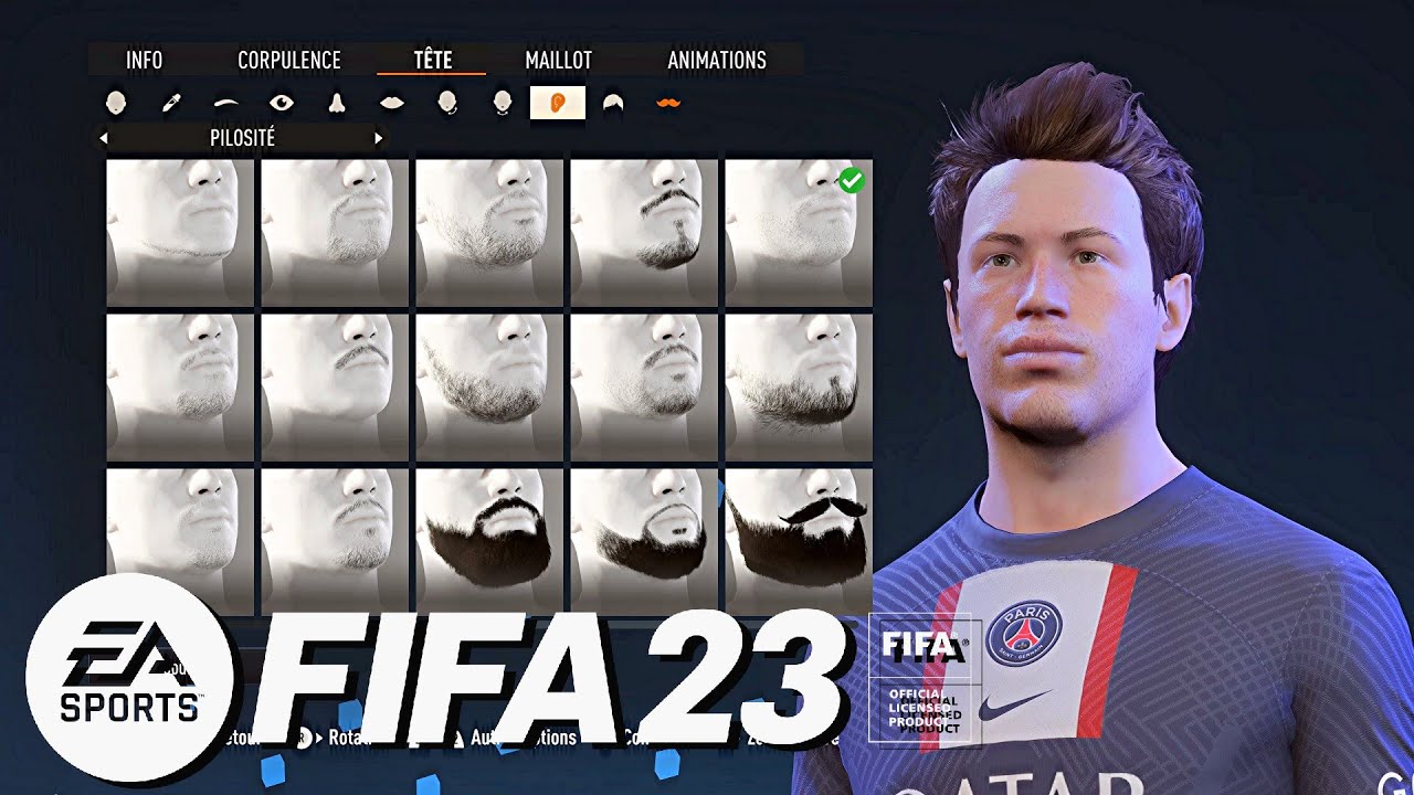 FIFA 23 CRÉER / CRÉATION / PERSONNALISER / JOUEUR / FOOTBALLEUR - YouTube