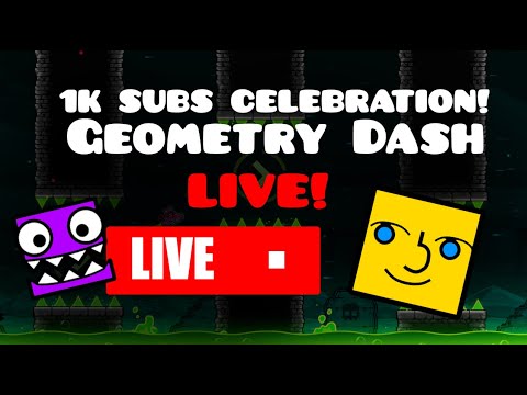 🔴LIVE! Geometry Dash LEVEL REQUESTS and 1K SUB GIVEAWAY! (Geometry Dash) (GLOBED & LVL REQ: ON ...