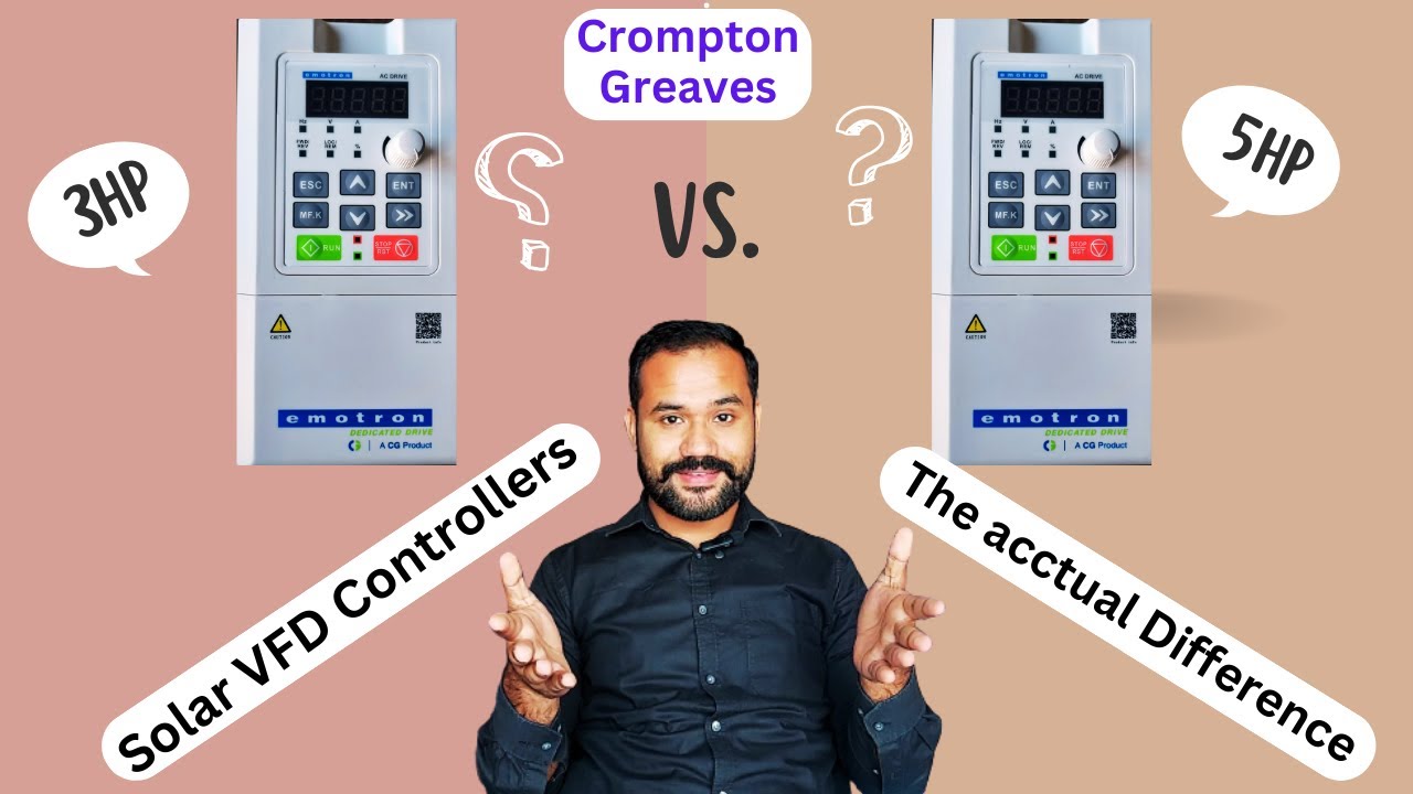 CG [ 3hp Vs. 5hp ] Solar VFD Controller..? The Main Difference..? - YouTube