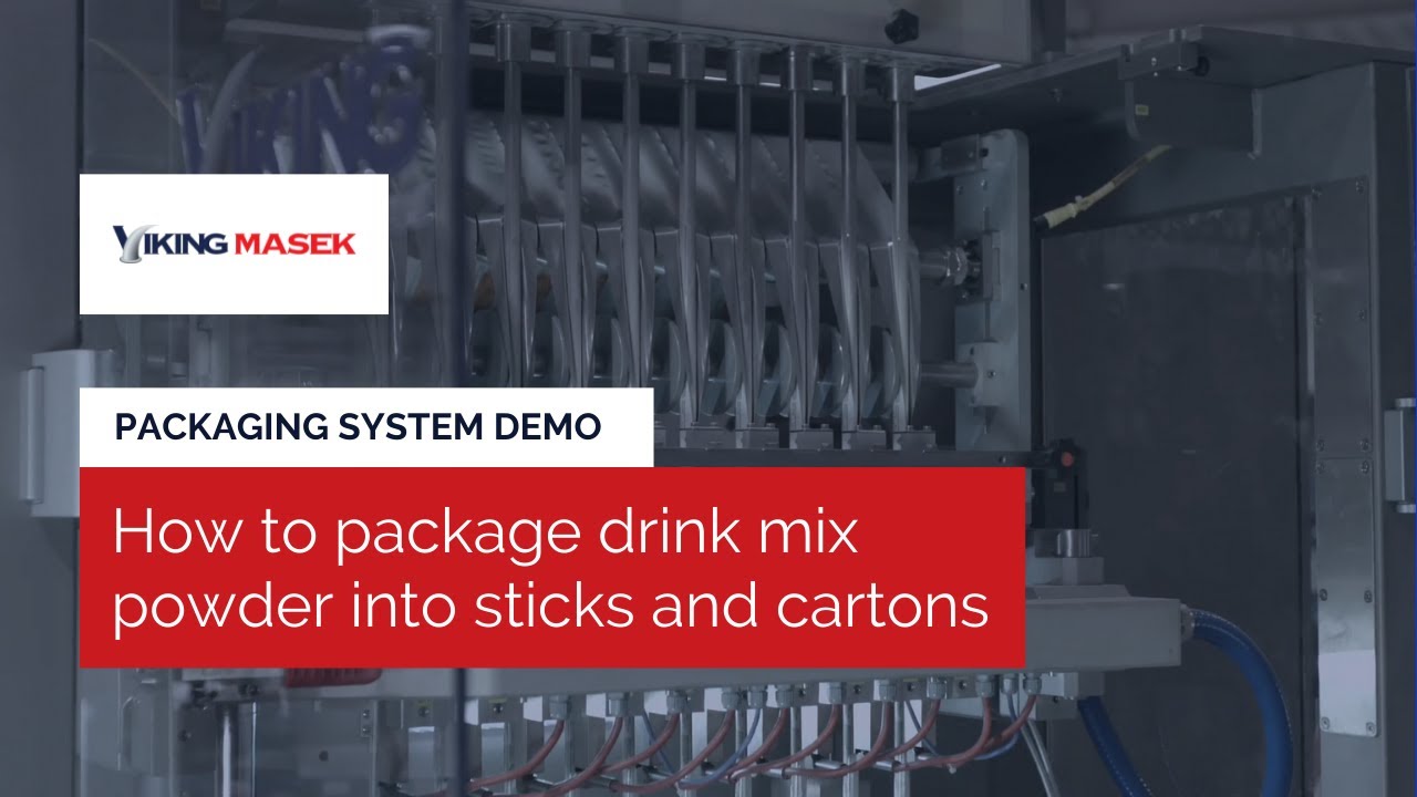 How to package drink mix powder into sticks and cartons - YouTube