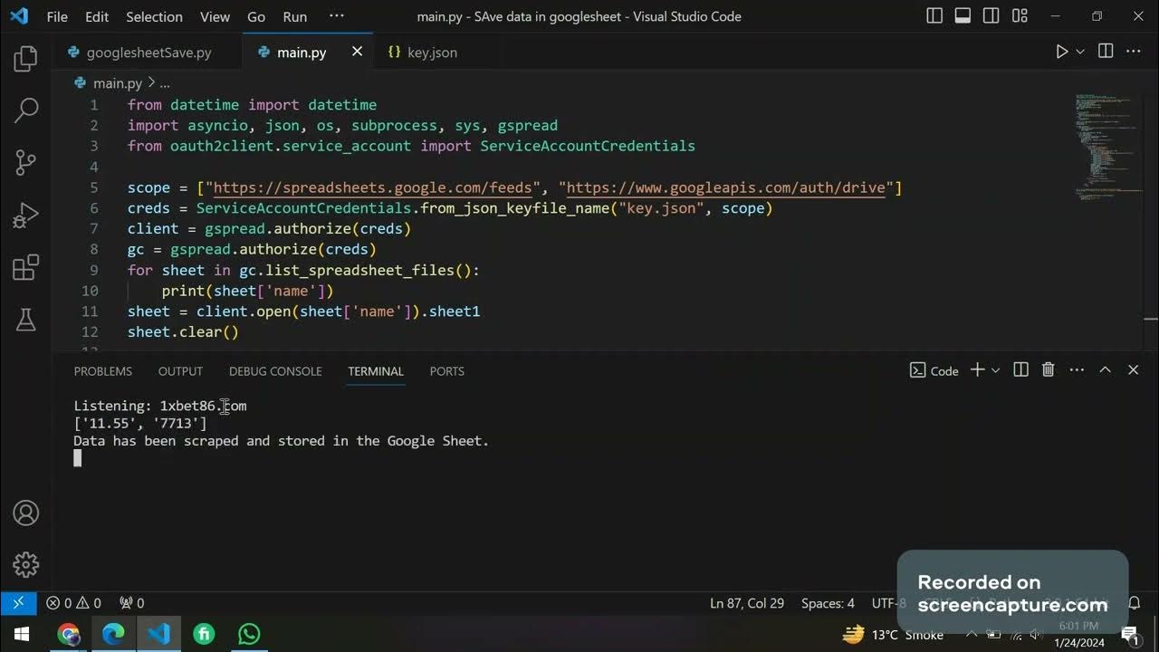 Scrape data And Upload on Google Sheet Using Python - YouTube