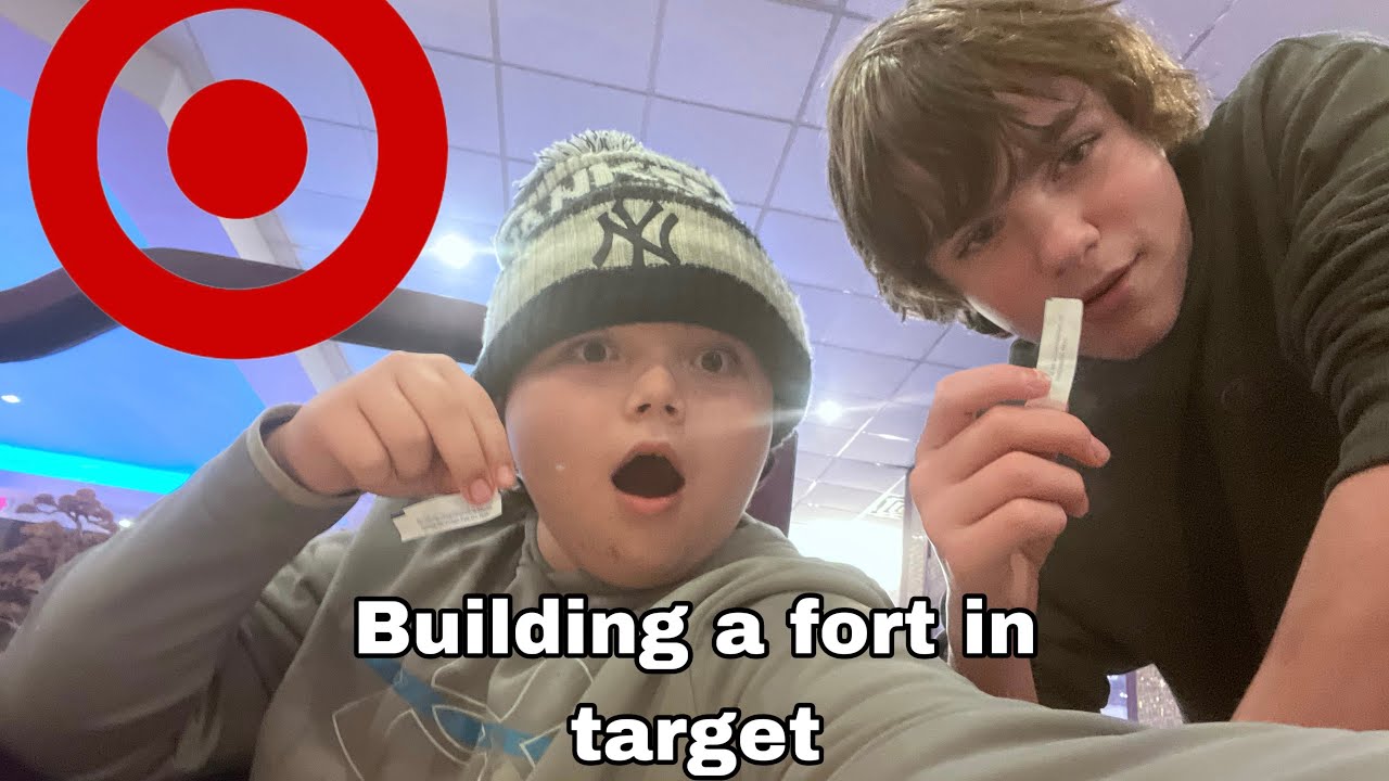 Building a Fort in Target - YouTube