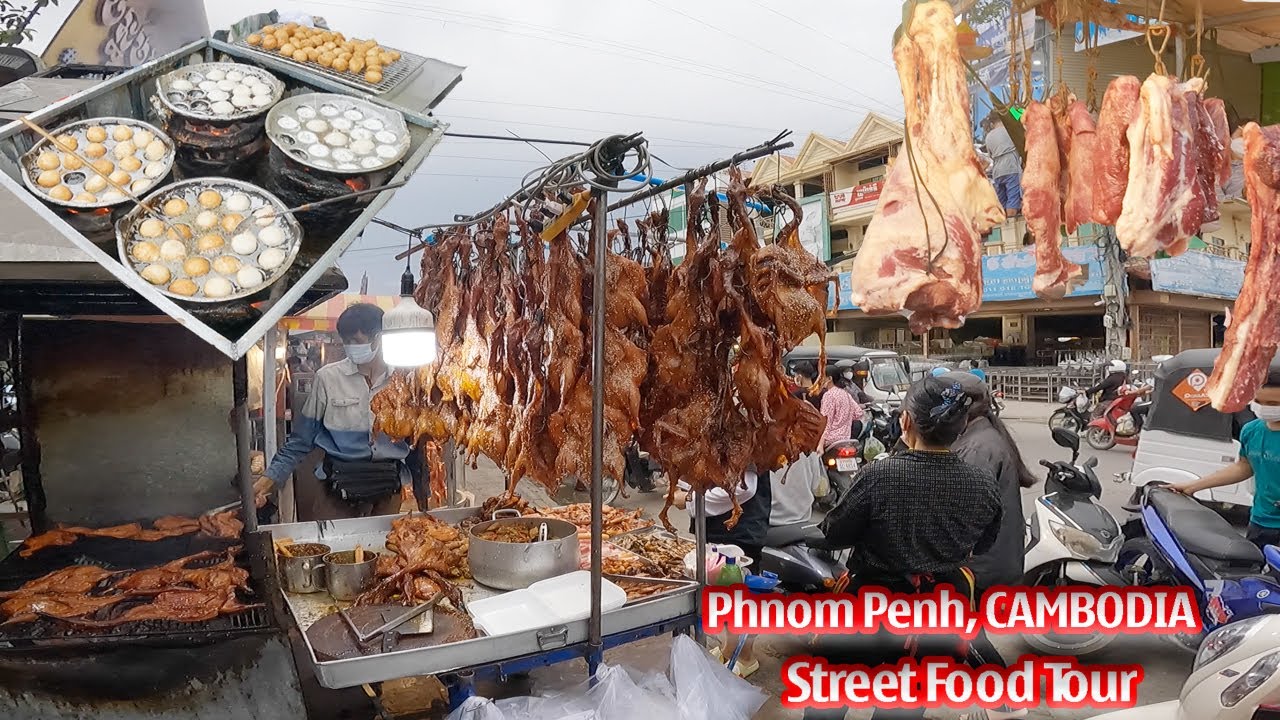Street Food Walking Tour in Phnom Penh|Cambodia Street Food - YouTube