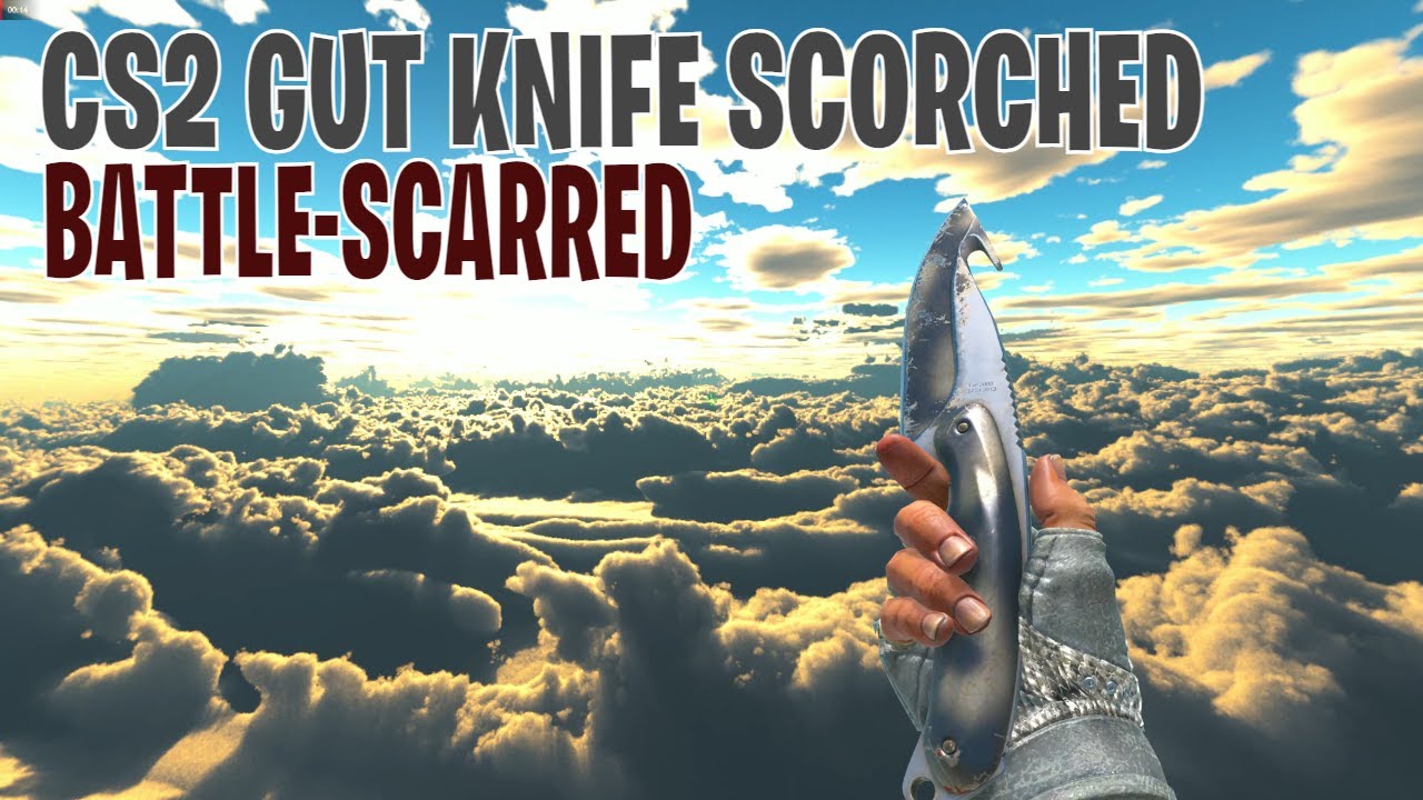 Gut Knife Scorched (Battle-Scarred) | CS2 Skin Showcase #522 - YouTube