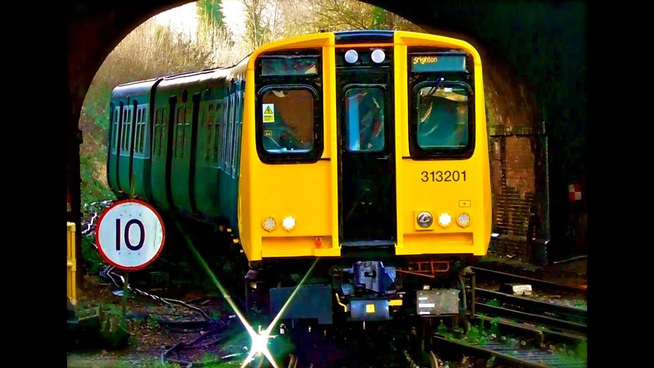 BR Blue Class 313/2 - 313201 Departs Lewes For Brighton - YouTube