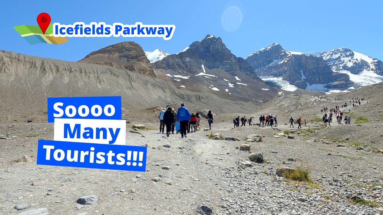 Toe of the Athabasca Glacier Walking Tour! Road Trip Canada! Icefields ...