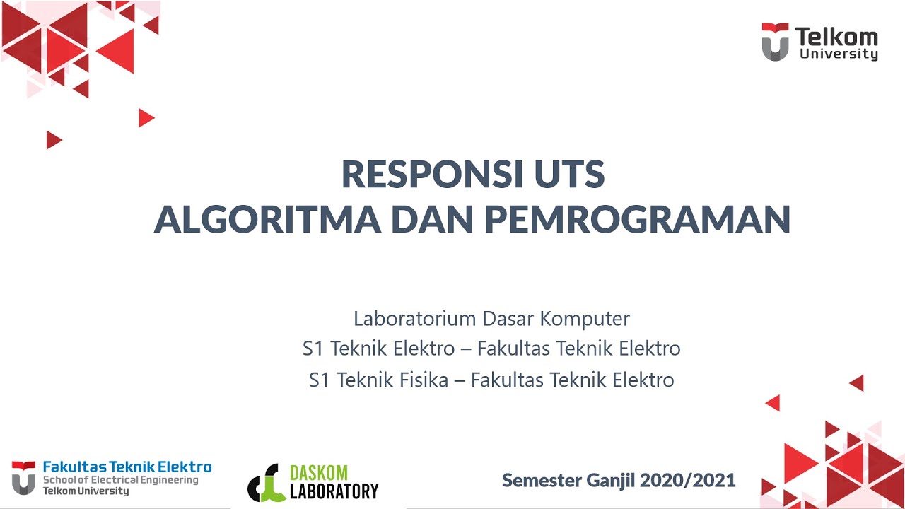 Responsi UTS Algoritma dan Pemrograman | Semester Ganjil 2020/2021 - YouTube