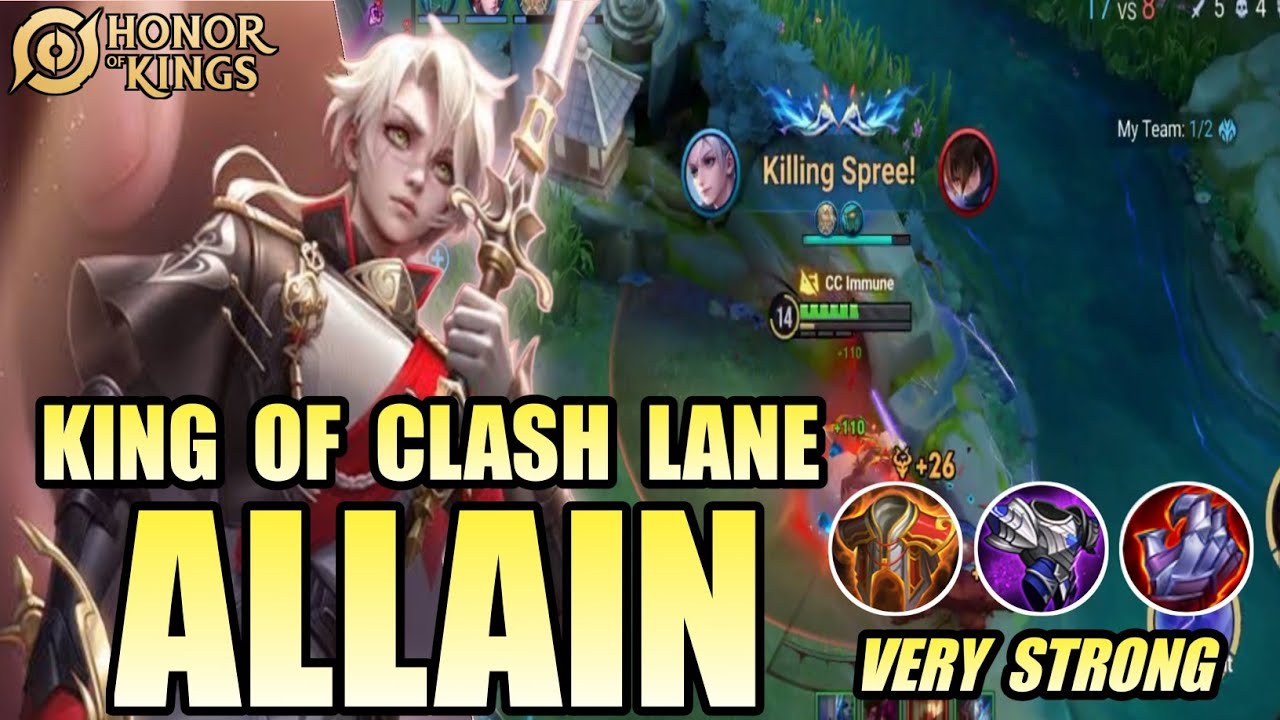 ALLAIN King of Clash Lane Honor of Kings (HOK) NO COUNTER! Fighter best ...