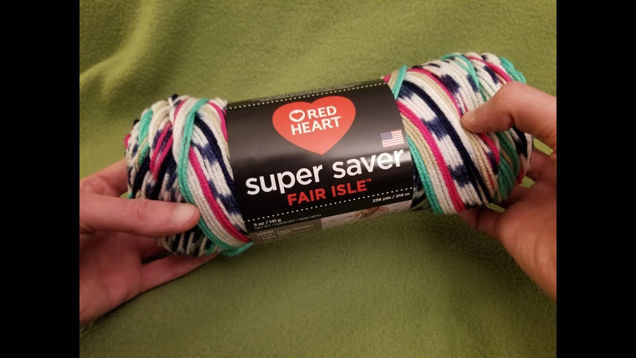 Is Red Heart "Fair Isle" Really "Fair"? - Yarn Review! - YouTube
