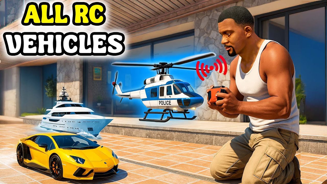 Franklin and Shinchan Collection of All RC Vehicles in GTA 5 - YouTube