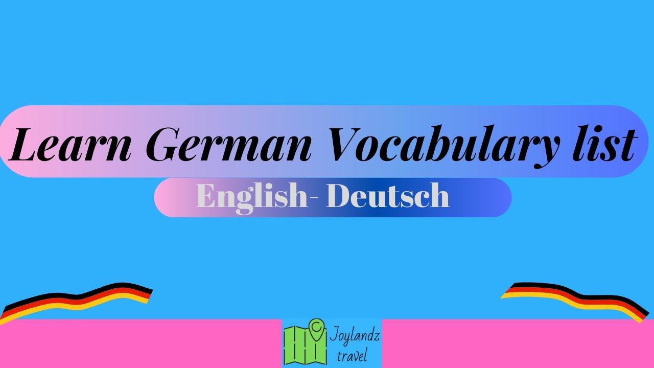 German words ( Learn German Vocabulary ) #deutschlernen #englischlernen ...
