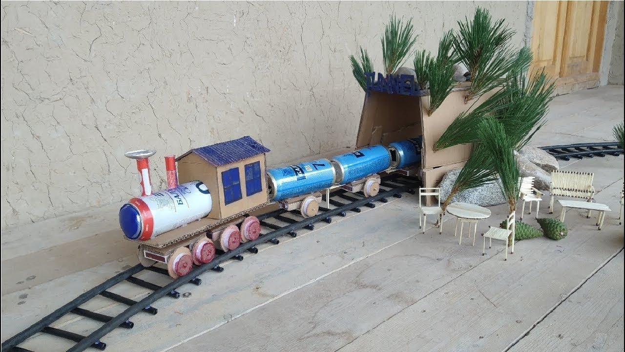 Make an Amazing Mini Train with Rails recycling Soda Cans new DM - YouTube