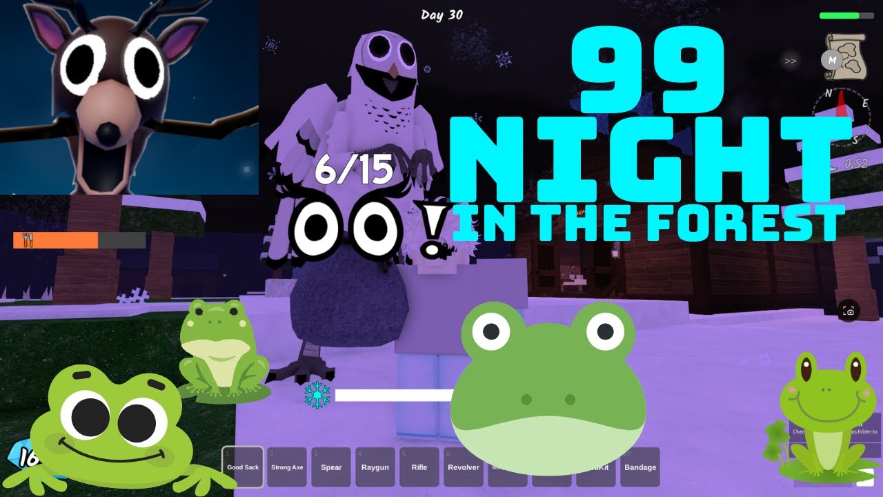 NEW UPDATE FROG BOSS AND SURVIVE 99 NIGHT IN THE FOREST - YouTube