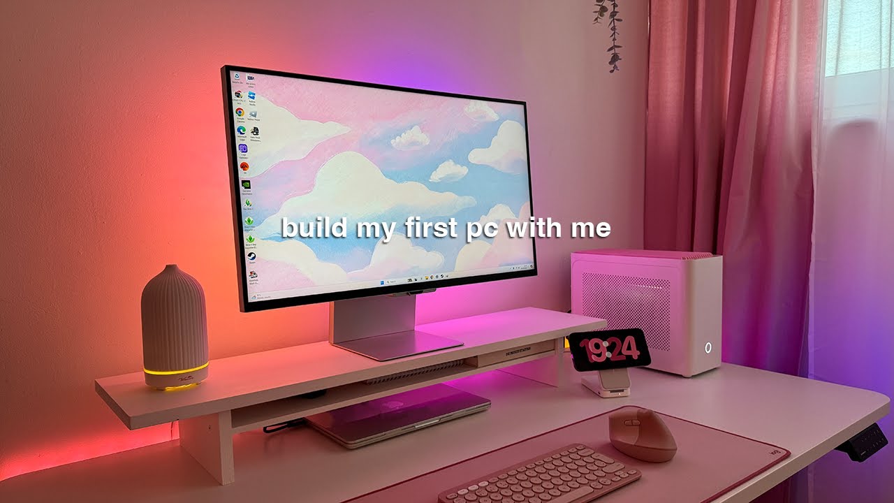 building my first pc | all white aesthetic, mini ITX pc build - YouTube