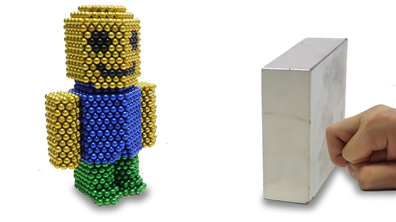 Monster Magnets Vs Roblox Noob | DIY Roblox Noob With Magnetic Balls ...