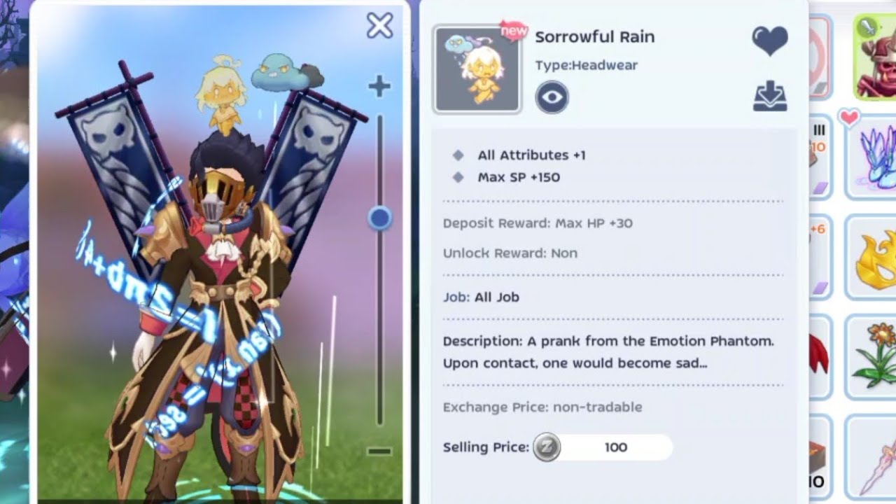 How to get Headgear "Sorrowful Rain" at Ragnarok M Eternal Love from ...