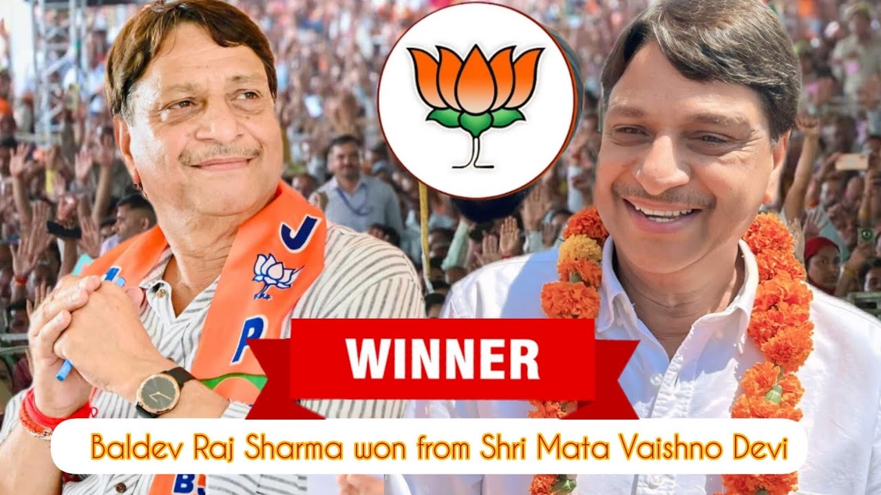 Celebration as BJP Candidate Baldev Raj Sharma won from Shri Mata ...
