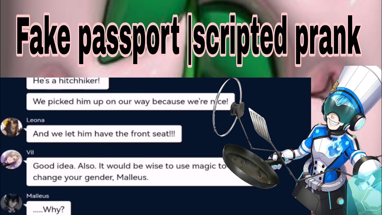 Twisted Wonderland text:Fake passport | scripted prank - YouTube