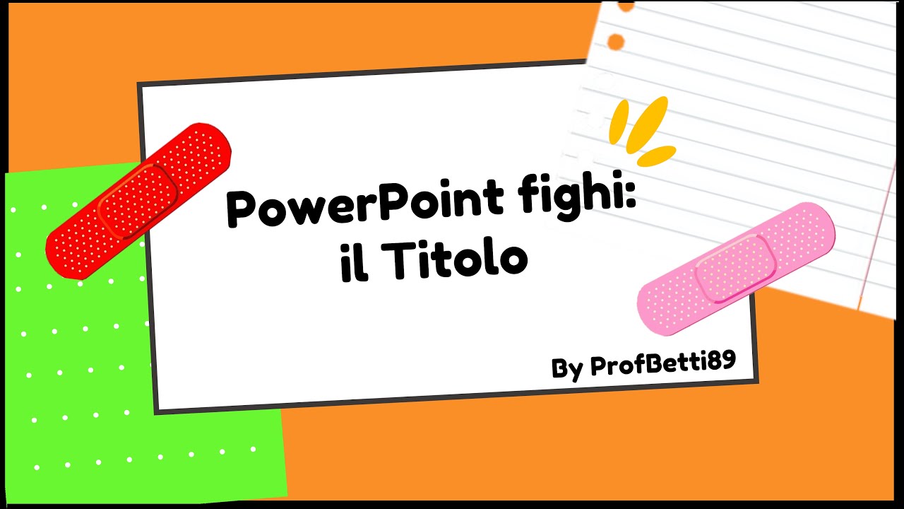 Come creare un PowerPoint figo - Il titolo - Prof Betti - YouTube