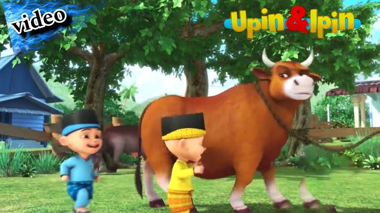 upin & ipin _ potong sapi - YouTube