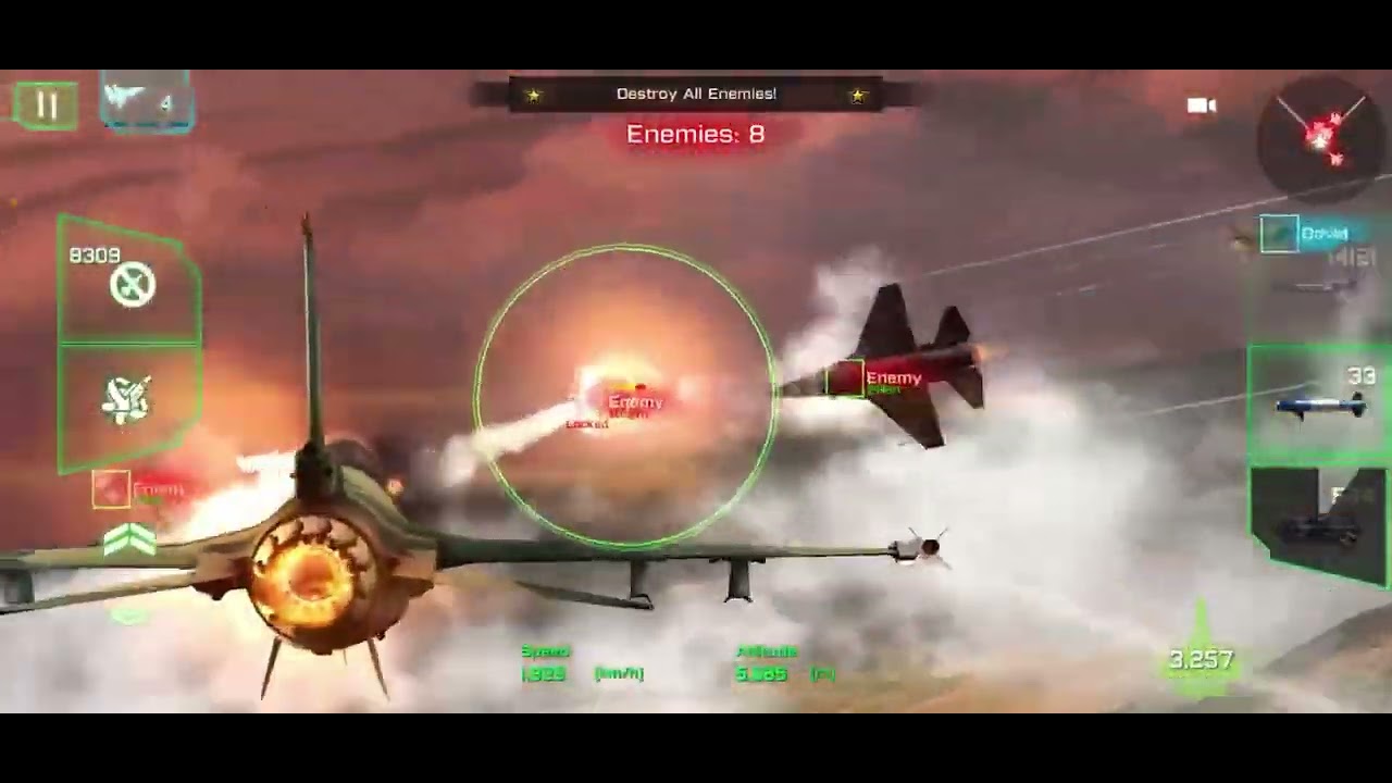 Night time entertaining into enemy zone with supersonic fighter jet and ...