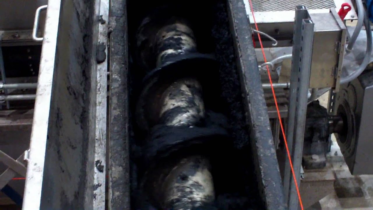 Sludge Screw Conveyor - YouTube