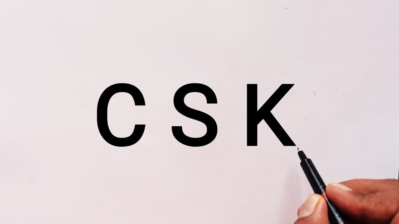 How to turn word CSK into ms dhoni drawing step by step/ms dhoni ...