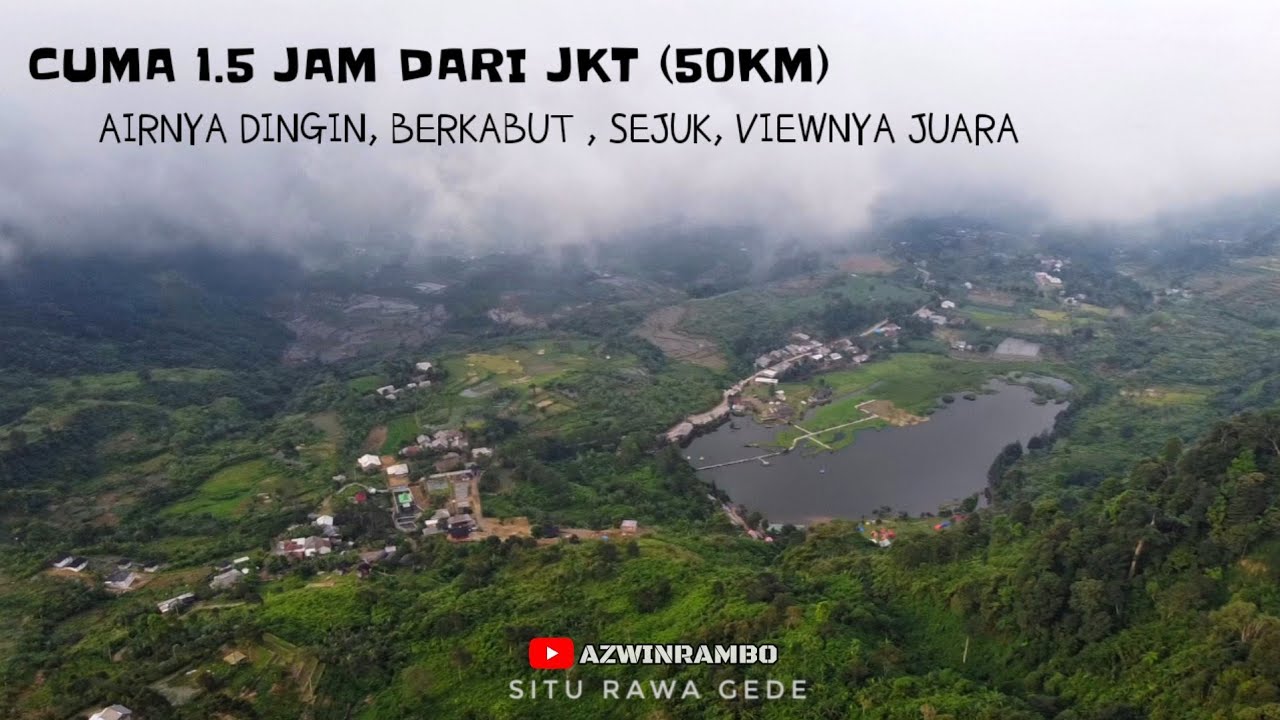 keindahan situ rawagede dan curug cibeureum from drone mei 2022 - YouTube