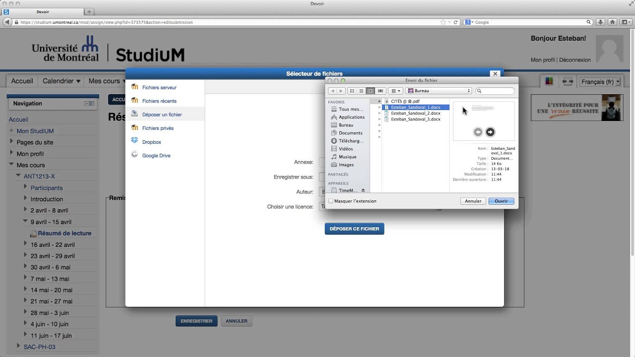 StudiUM UdeM - Remettre un devoir - YouTube