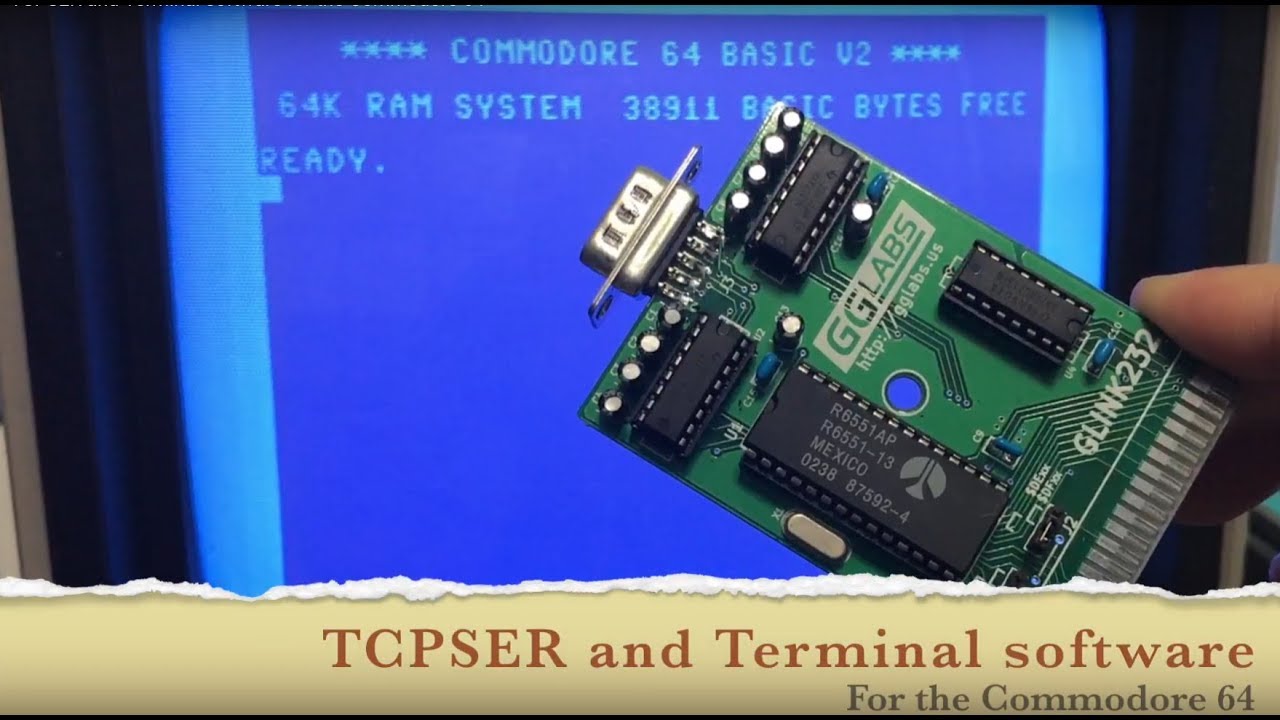 TCPSER and Terminal software for the Commodore 64 - YouTube
