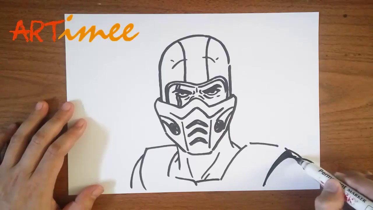 How to Draw Sub Zero - YouTube
