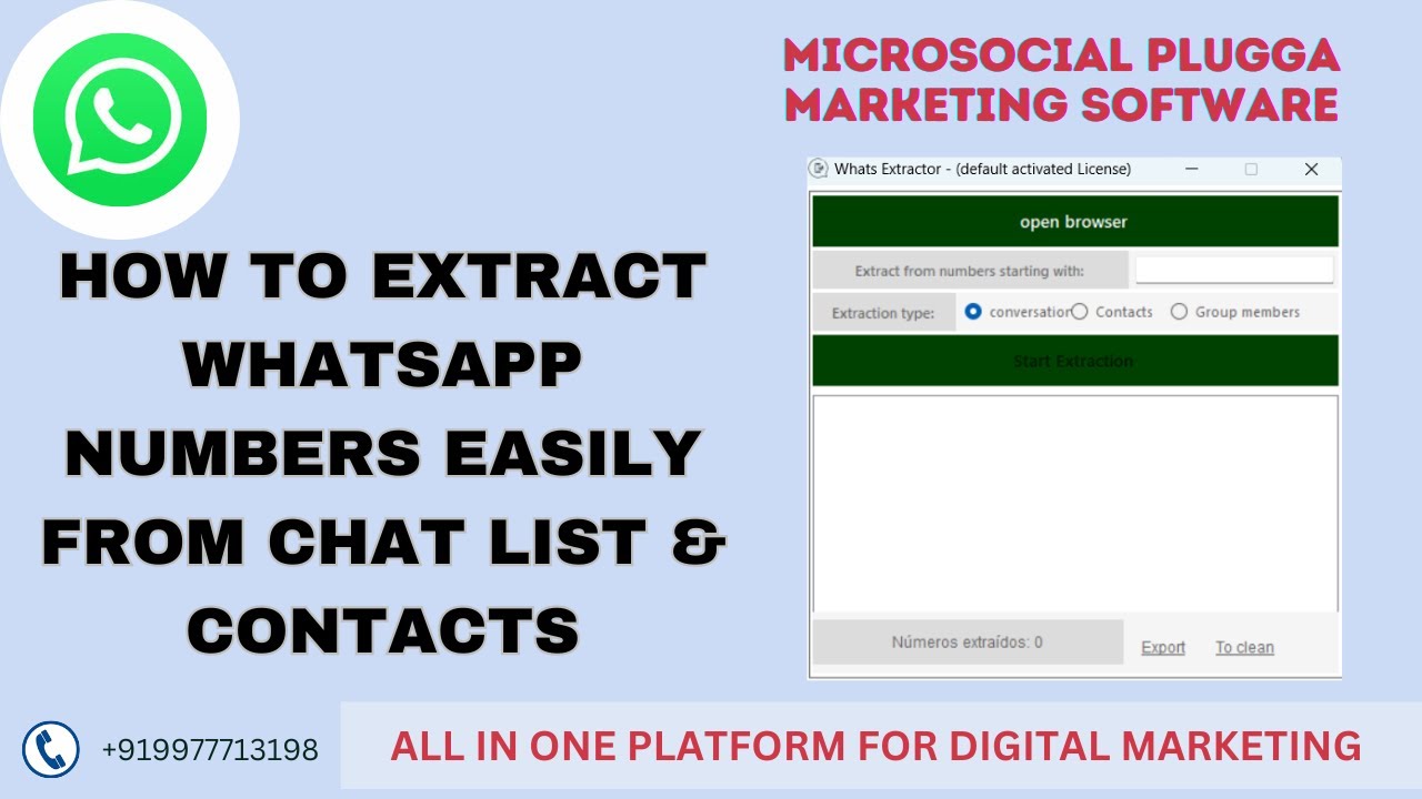 How to Extract WhatsApp Numbers Easily from Chat List & Contacts ...