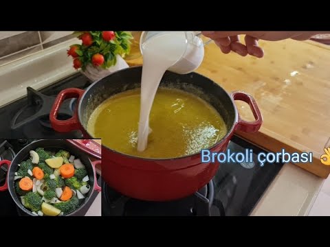 Sütlü brokoli çorbası içmeyen kalmayacak,brokoli çorbası içtiğiniz anlamayacaksınız lezet garantili👌