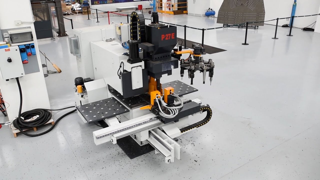 Plate detail drill for steel plate fabrication Model P 27 - YouTube