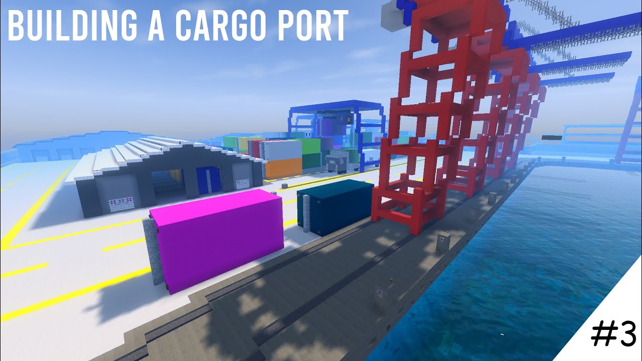 Building A Cargo Port - Minecraft Timelaps | Building a City #3 - YouTube