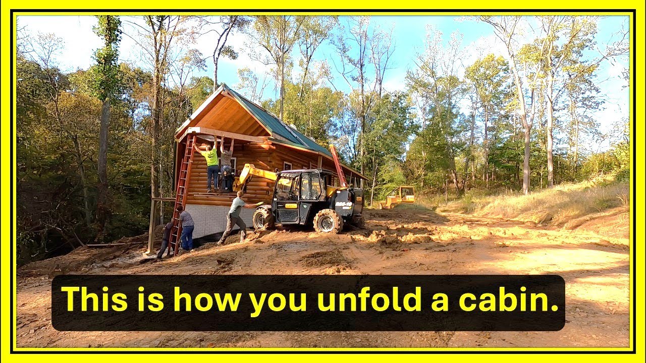 Insane Log Cabin Delivery - YouTube