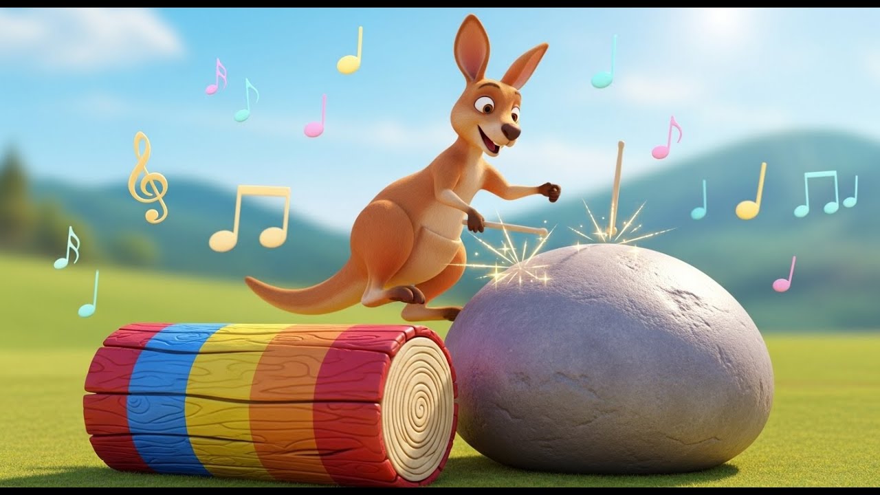 The Kangaroo Who Played the Drums | Nursery Rhyme Song for Kids - YouTube
