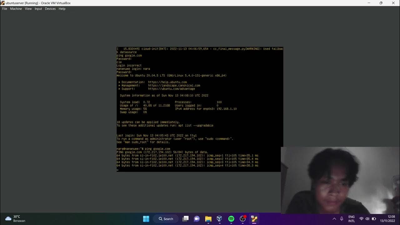 Menginstall Ubuntu Server dan Membuat Web Server - YouTube